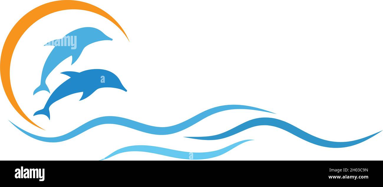 Dolphin logo icon vector template Stock Vector Image & Art - Alamy