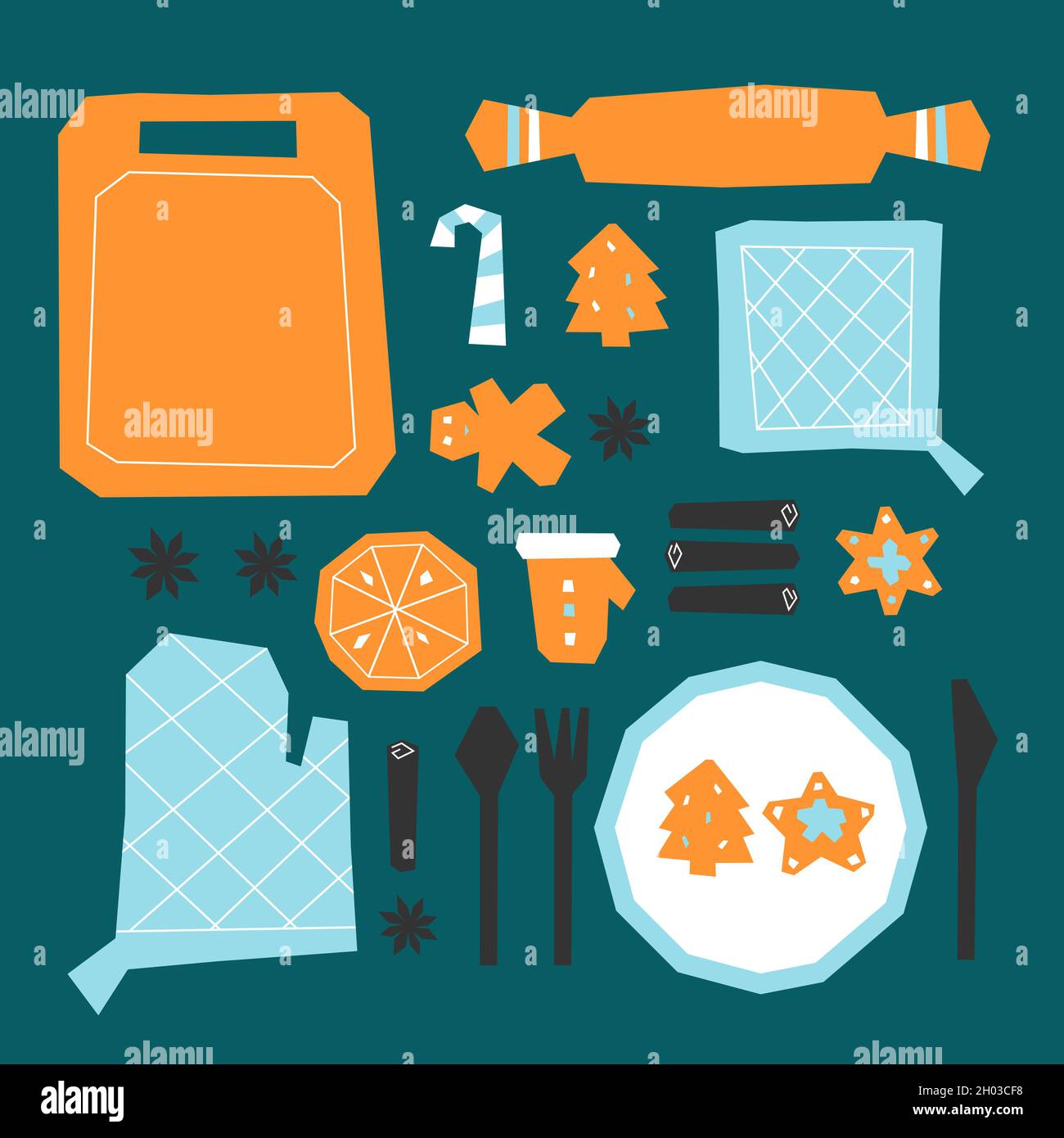 Tasty candy cane cookies Stock Vector Images - Alamy