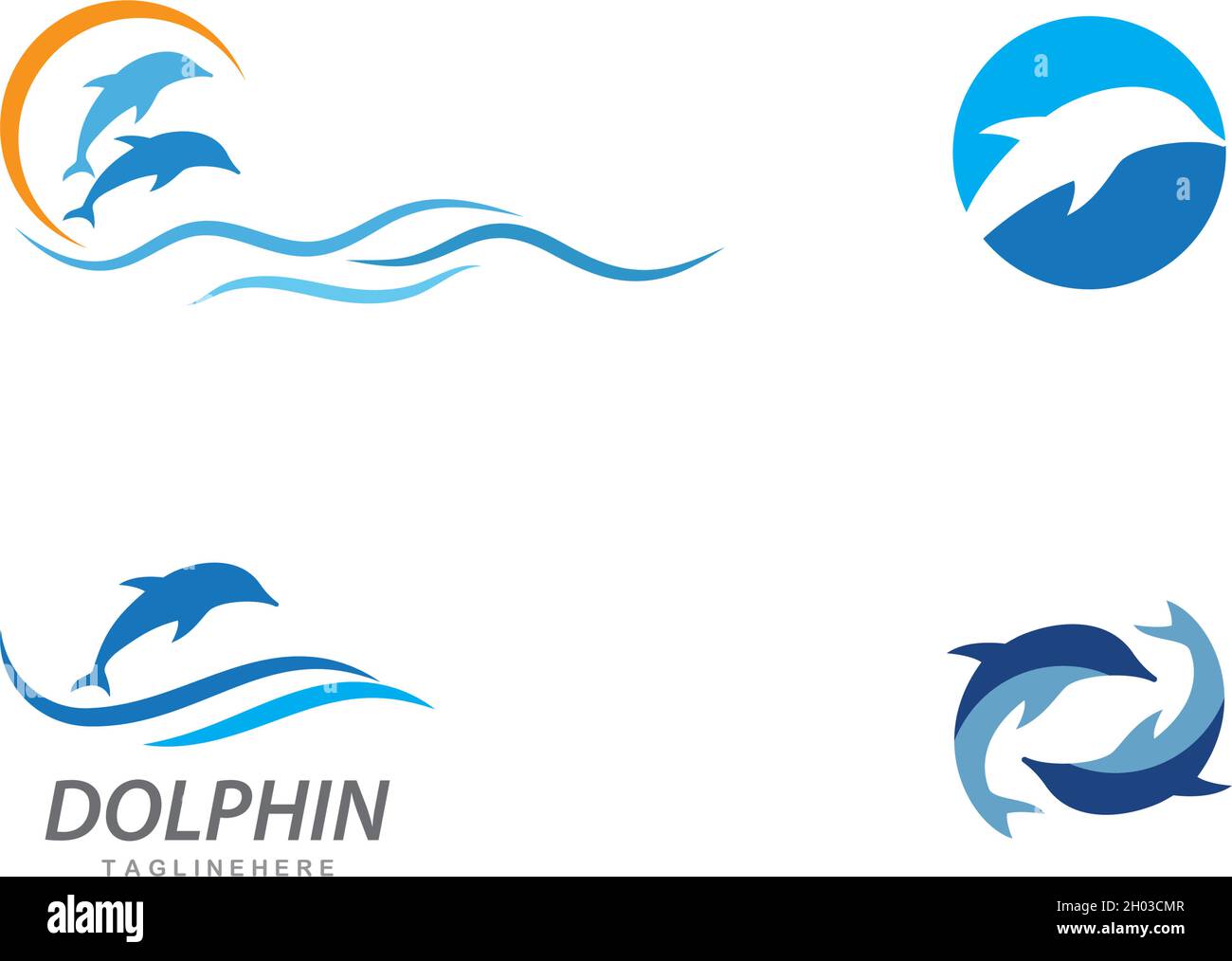 Dolphin logo icon vector template Stock Vector Image & Art - Alamy