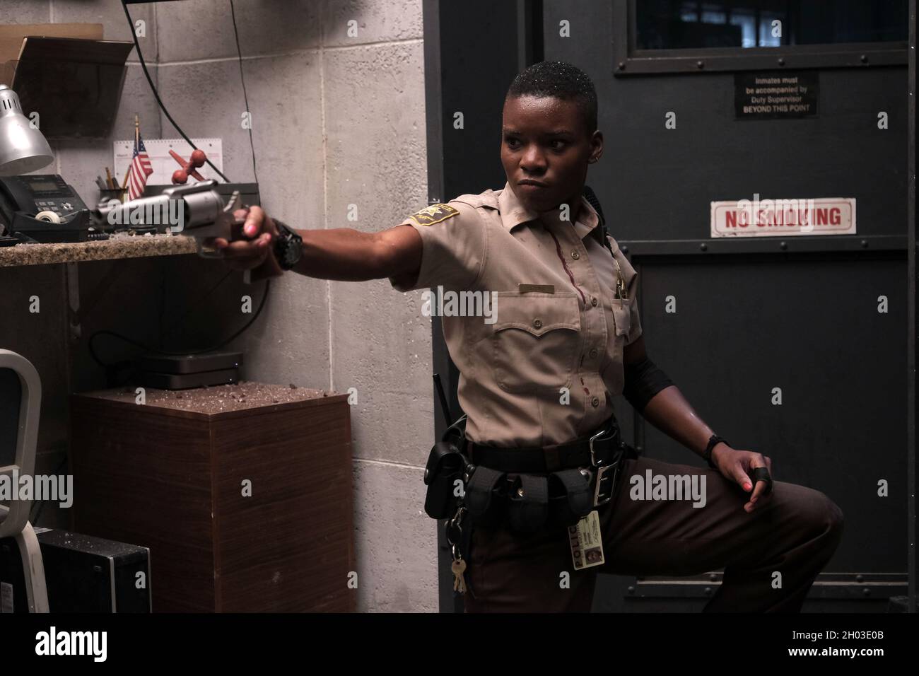 ALEXIS LOUDER in COPSHOP (2021), directed by JOE CARNAHAN. Credit ...
