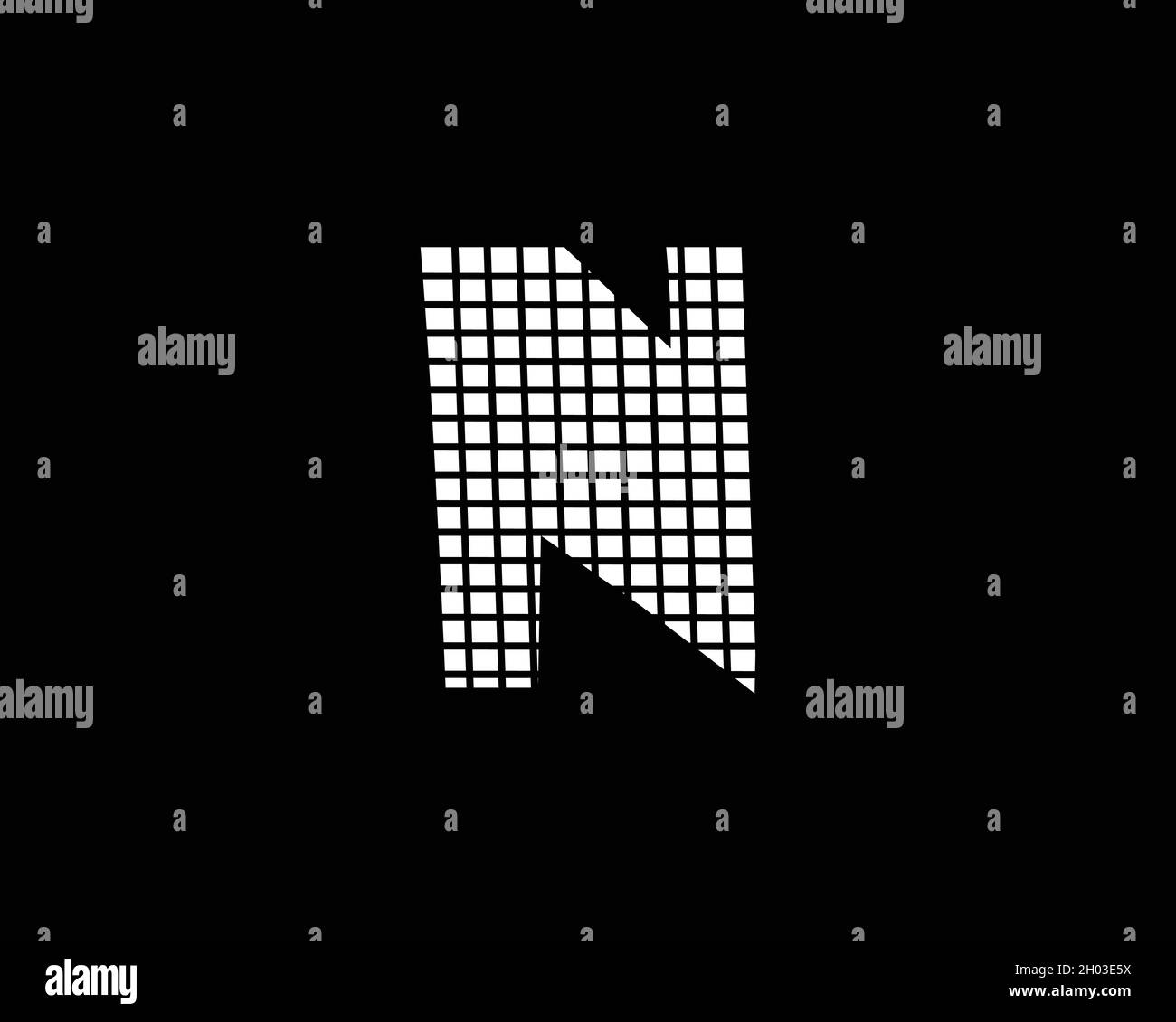 Neon letter n Stock Vector Images - Alamy