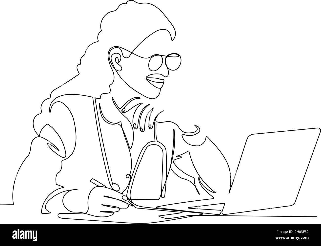 One with glasses Stock Vector Images - Alamy