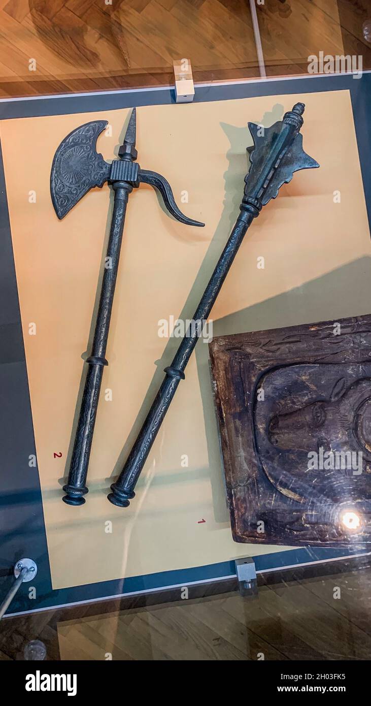 IAS, ROMANIA - Sep 02, 2021: The items displayed in the Palace of ...