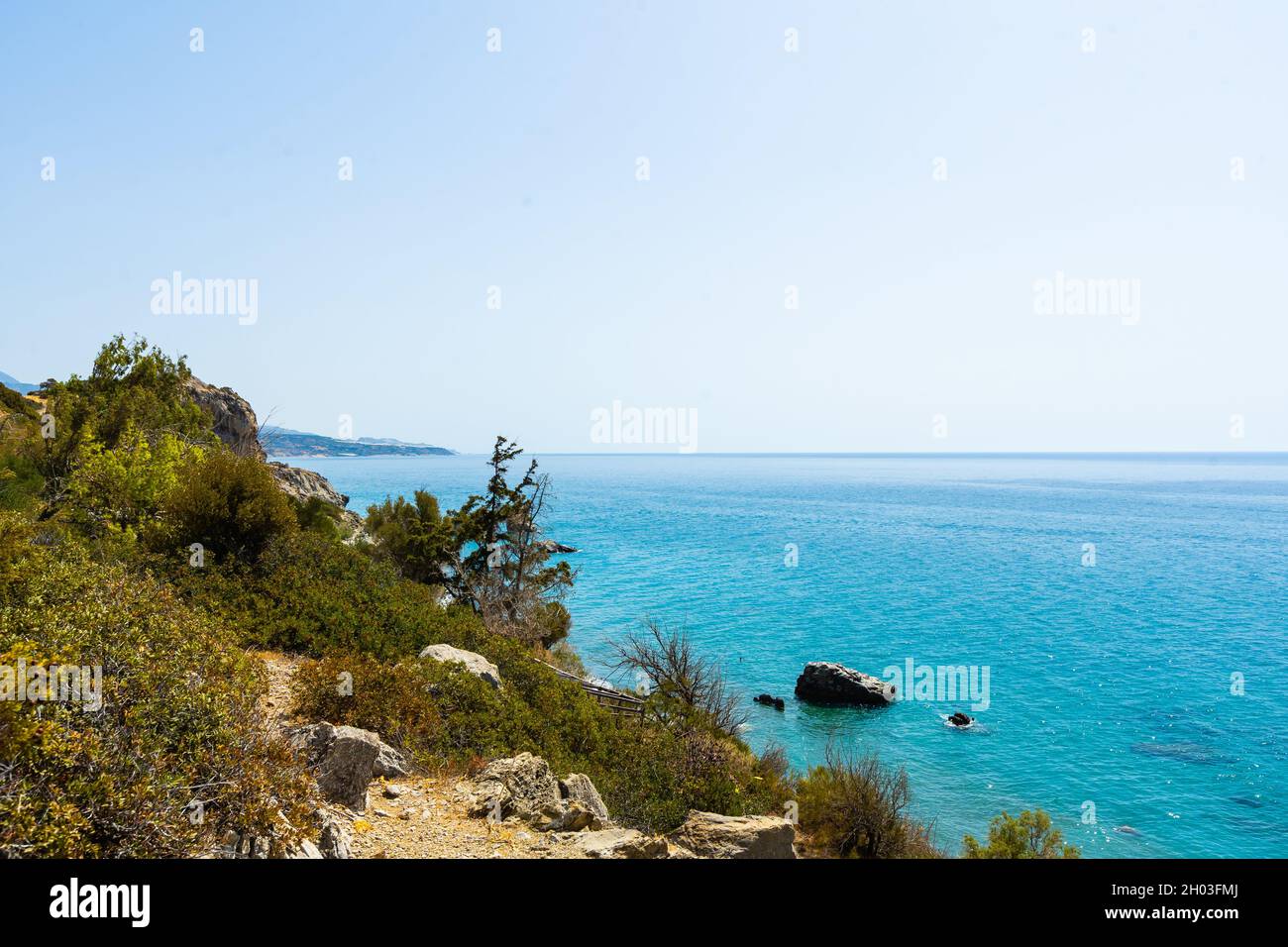 Exotic island at the south of Crete, with the amazing a Beach, Greece ...