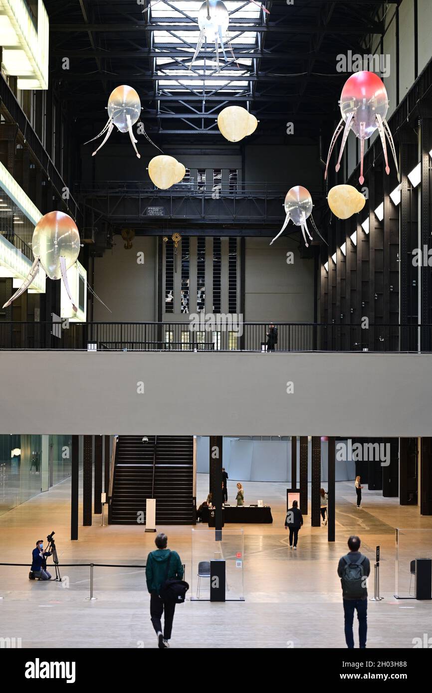 Tate Modern, London UK. 11 October 2021. Hyundai Commission: Anicka Yi ...
