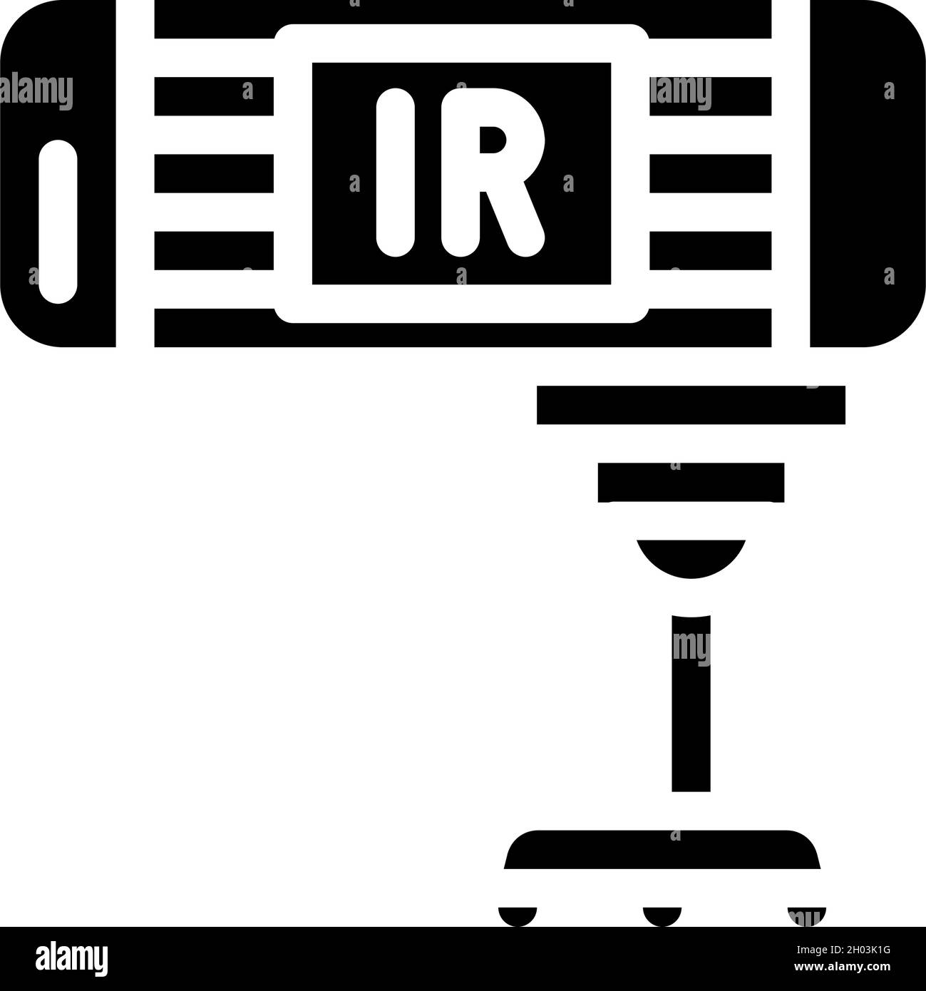 infrared waves equipment glyph icon vector illustration Stock Vector ...