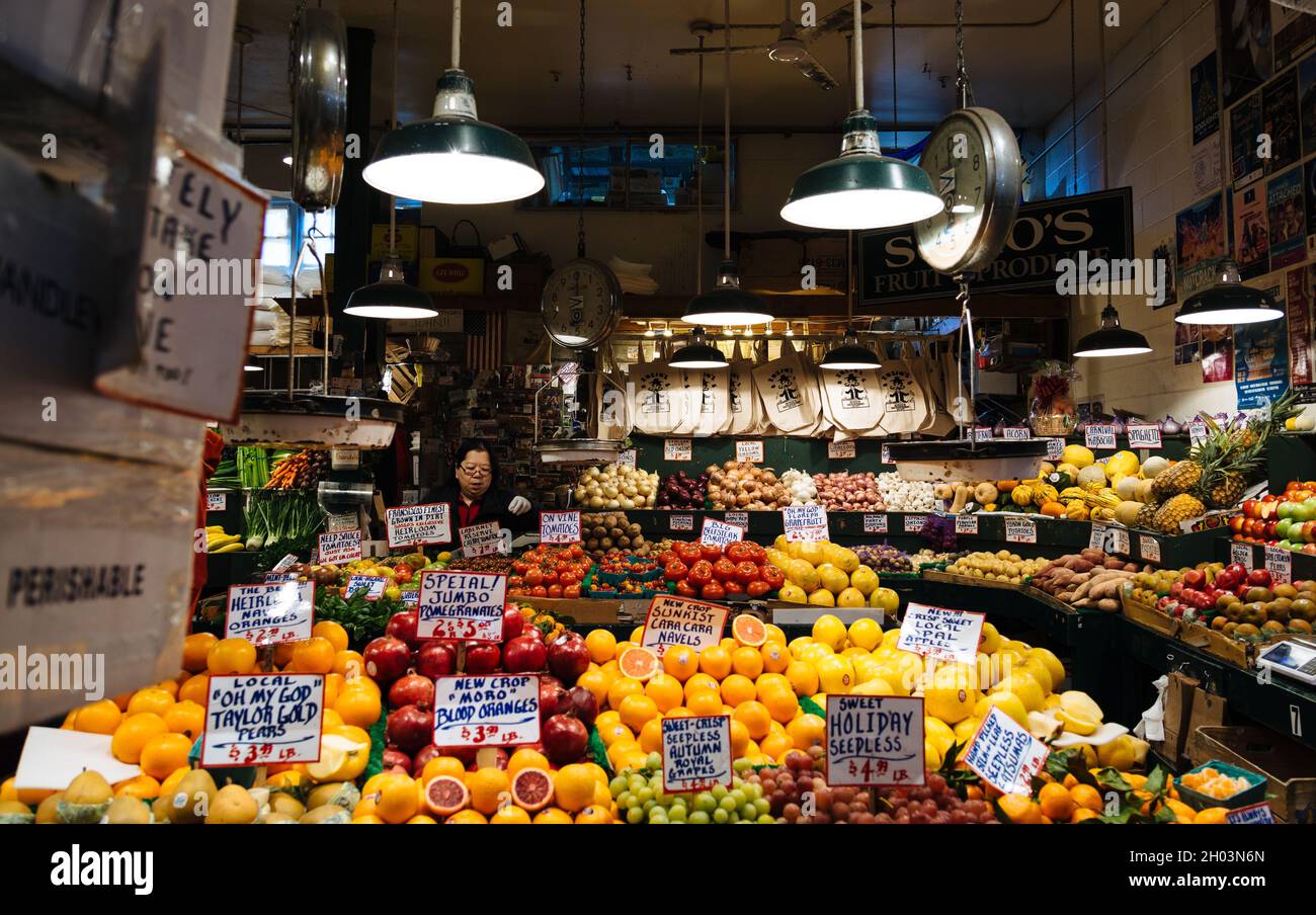Seattle, Washington, United States of America - Variety of fruits ...