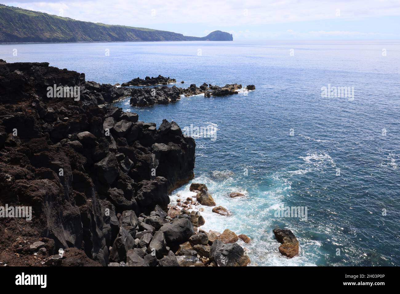 The ocean coast of Faial, Faial island, Azores Stock Photo - Alamy
