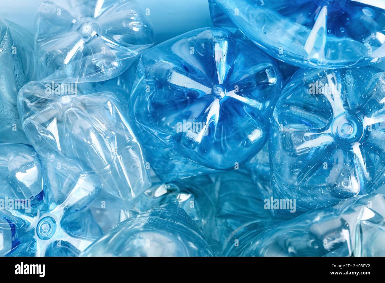Many plastic bottles as background, closeup. Recycle concept Stock ...