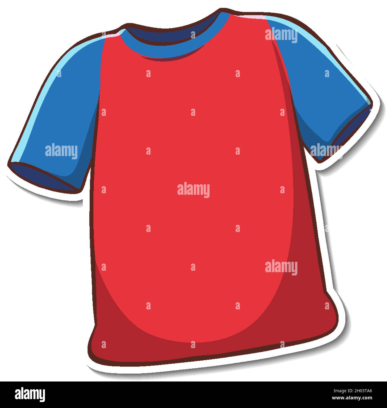 Sticker design with red t-shirt isolated illustration Stock Vector ...