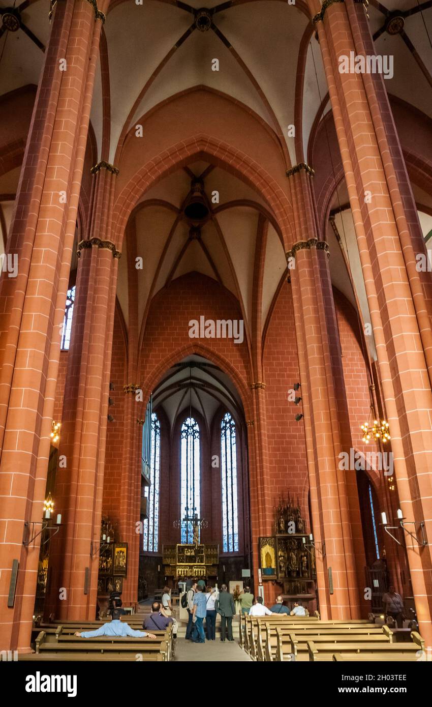 Great view from the nave to the high choir and altar with the beautiful ...
