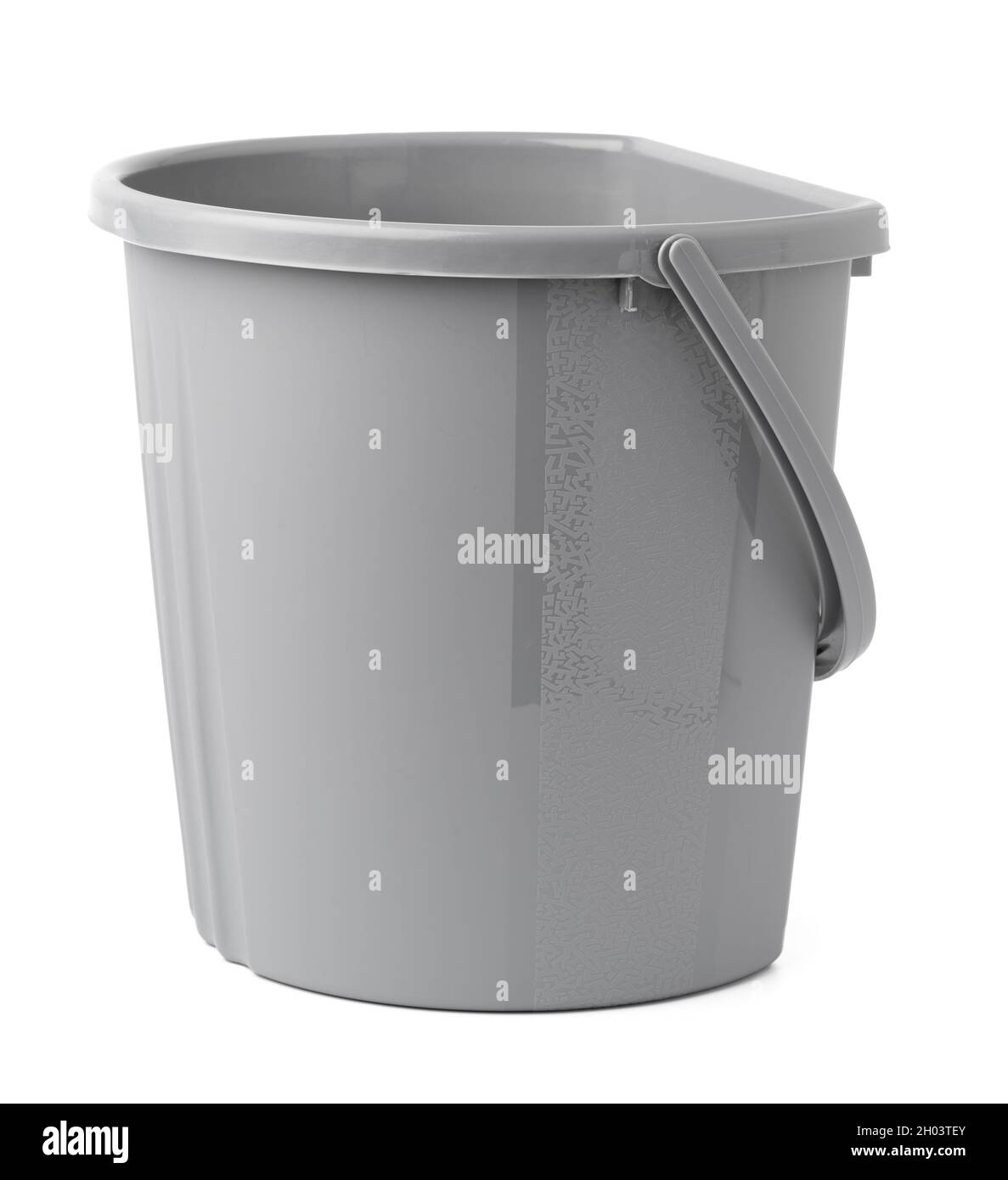 Single plastic bucket isolated on a white background Stock Photo - Alamy