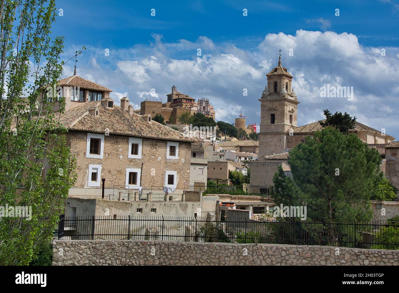 Old building with a tower in Caravaca, Spain Stock Photo - Alamy
