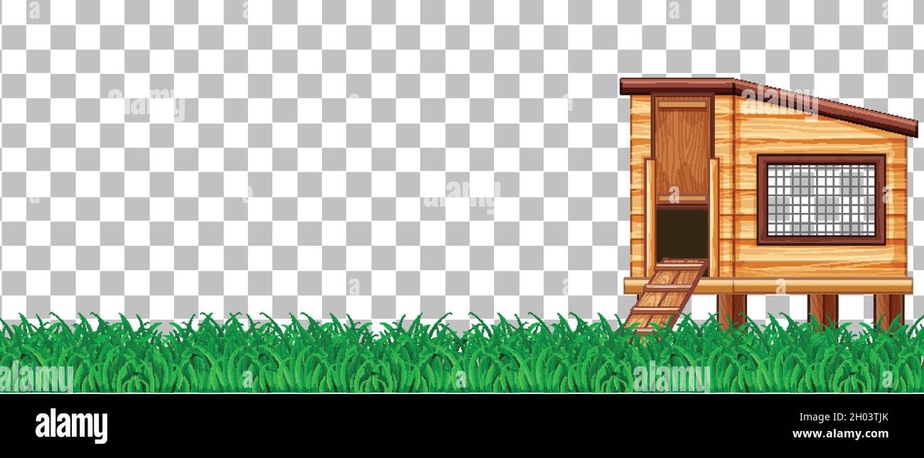 Chicken house on transparent background illustration Stock Vector Image ...