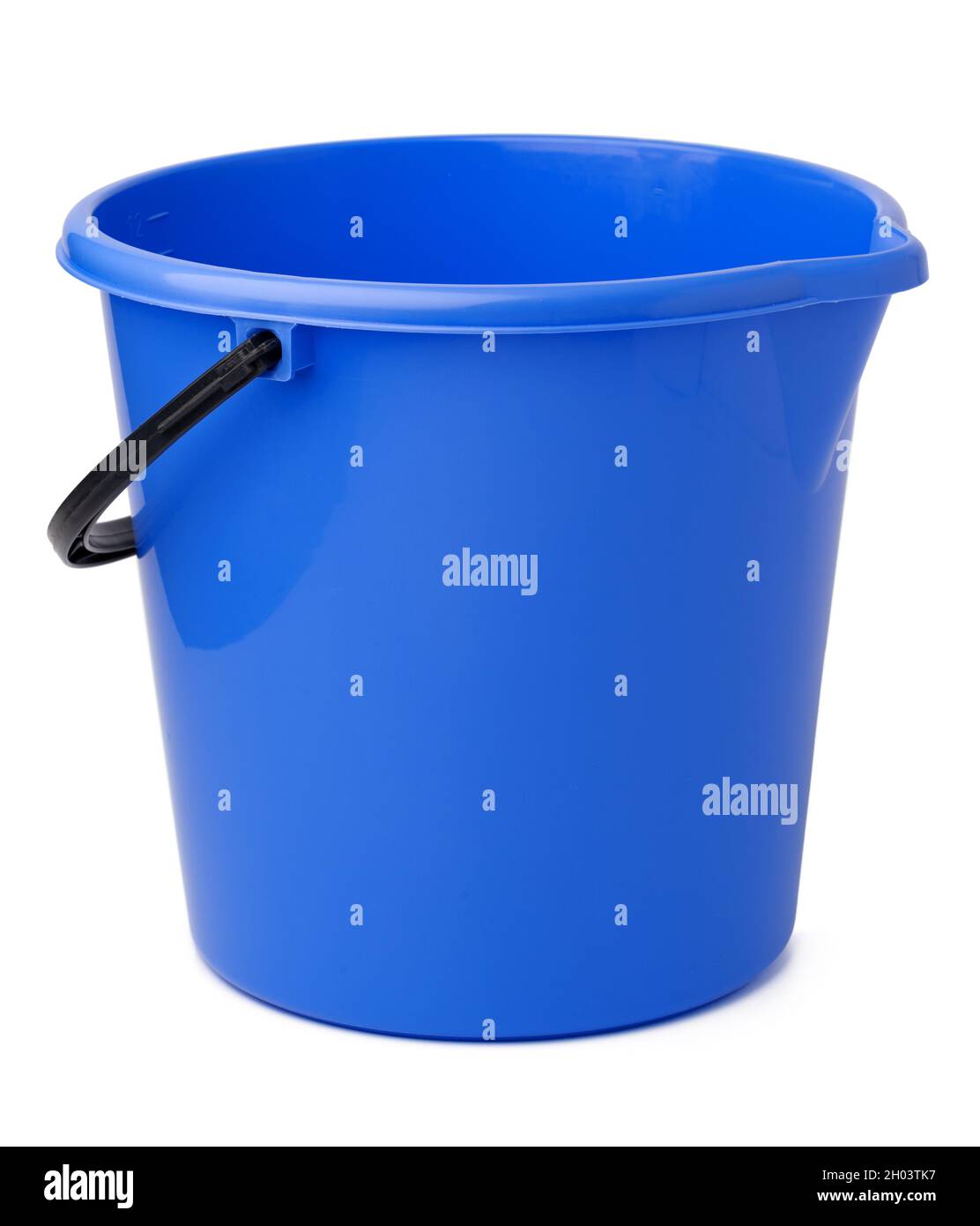 Single plastic bucket isolated on a white background Stock Photo - Alamy