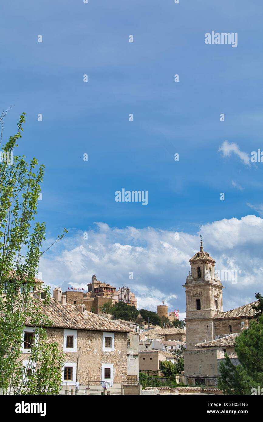 Old building with a tower in Caravaca, Spain Stock Photo - Alamy