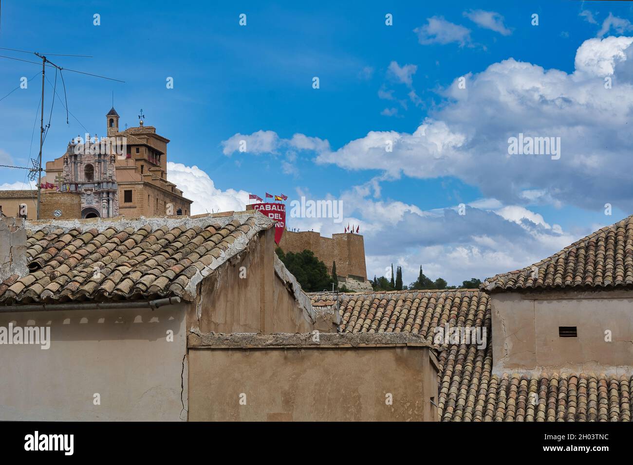 Old building with a tower in Caravaca, Spain Stock Photo - Alamy