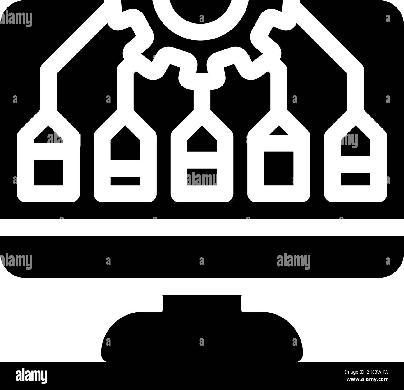 work organization glyph icon vector illustration Stock Vector Image ...