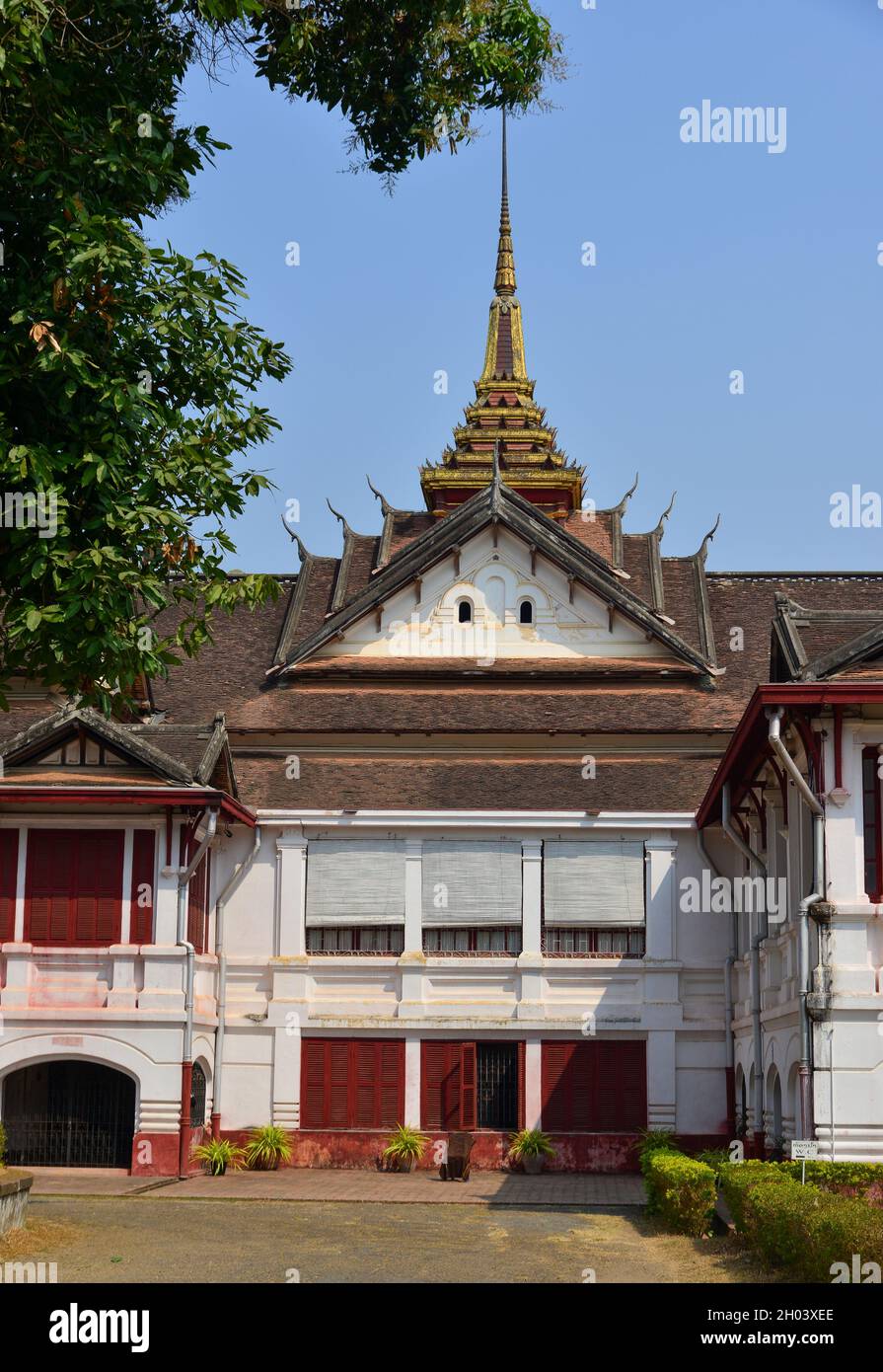 Architecture of ancient town in Luang Phrabang, Laos. The city was the ...