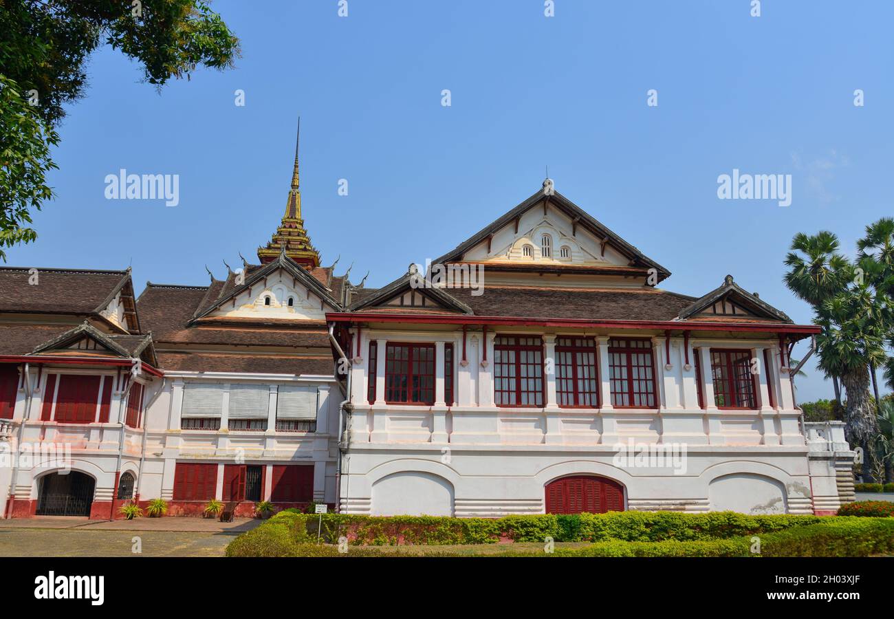 Architecture of ancient town in Luang Phrabang, Laos. The city was the ...