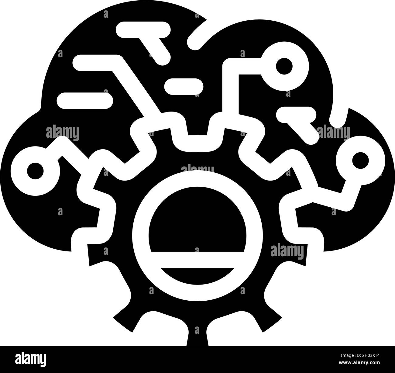 cloud data erp glyph icon vector illustration Stock Vector Image & Art ...