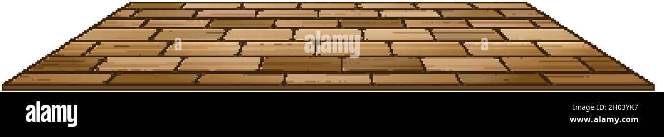 Floor tiles with wooden pattern on white background illustration Stock ...