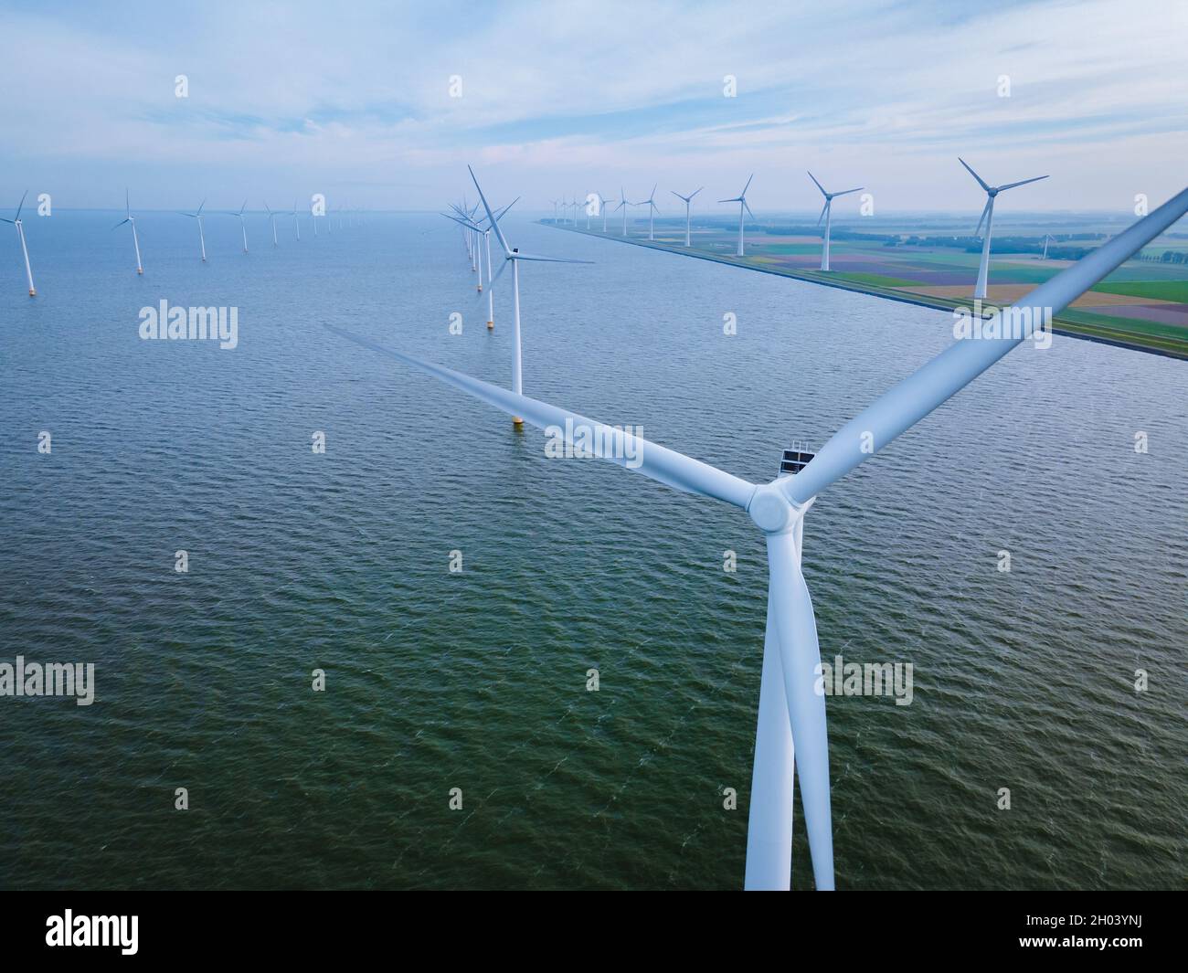 Windmills for electric power production Netherlands Flevoland, Wind ...