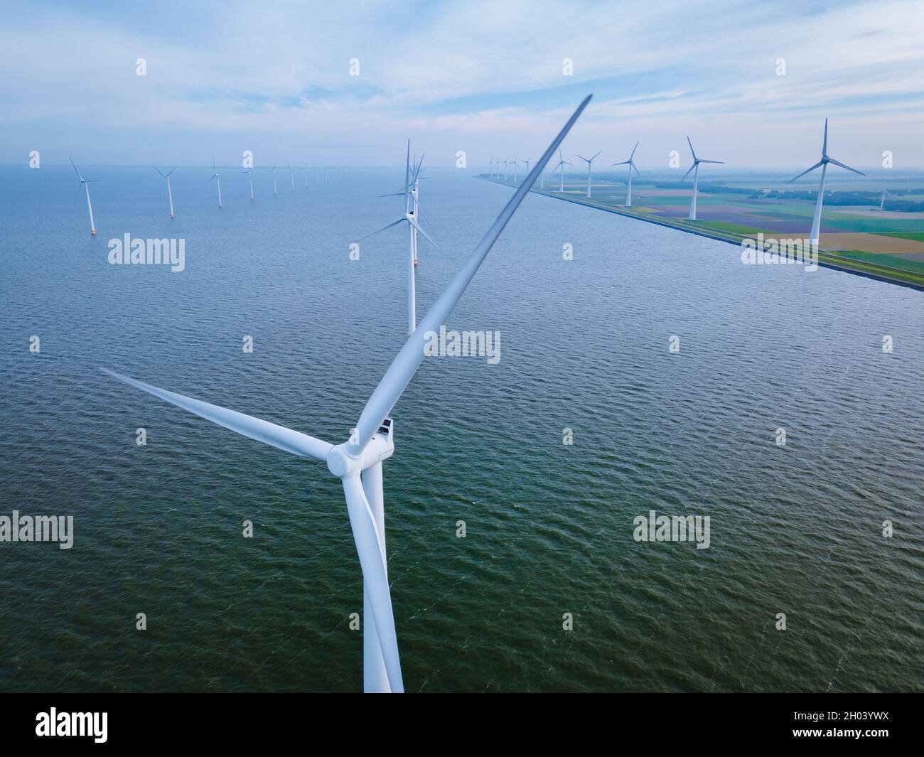 Windmills for electric power production Netherlands Flevoland, Wind ...
