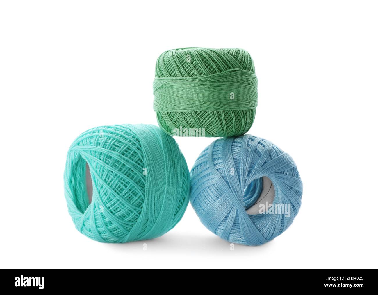 Color threads on white background Stock Photo - Alamy