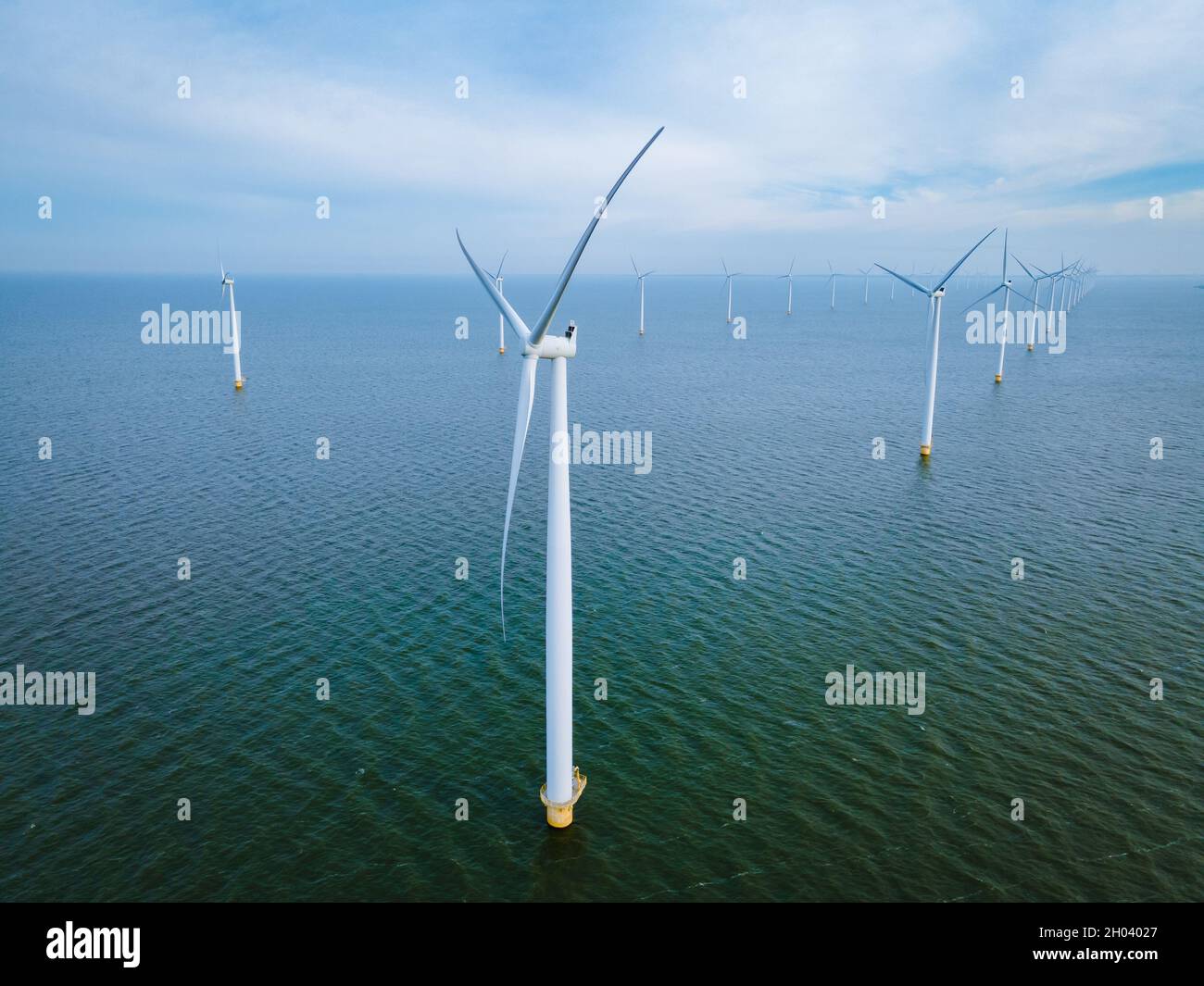 Windmills for electric power production Netherlands Flevoland, Wind ...