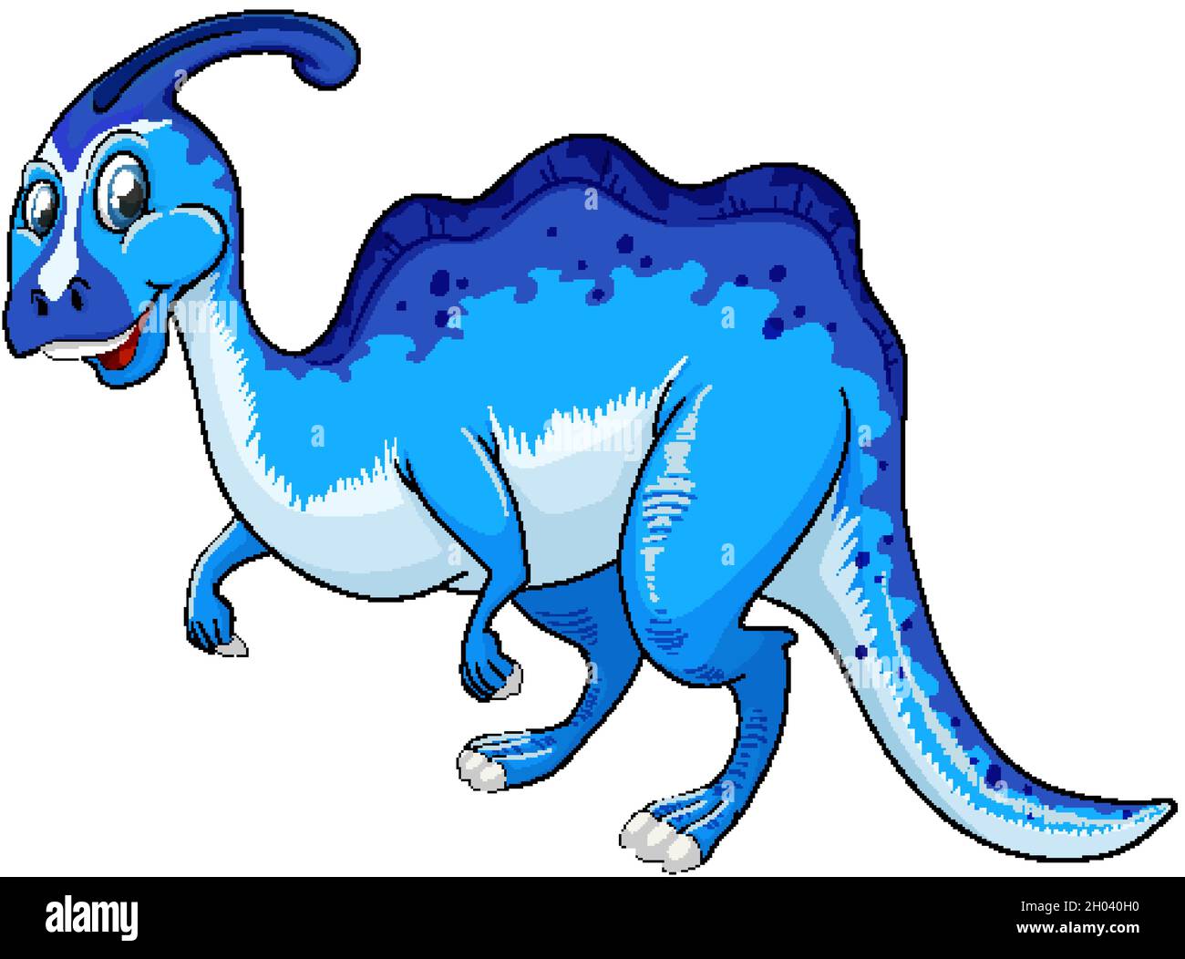 A Parasaurus dinosaur cartoon character illustration Stock Vector Image ...
