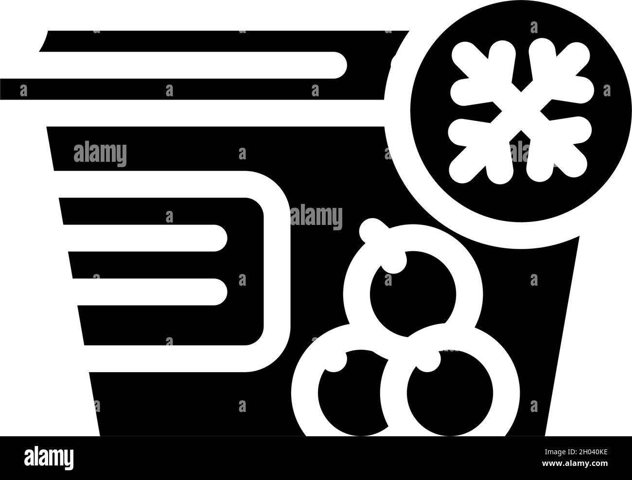 fruit frozen dessert glyph icon vector illustration Stock Vector Image ...