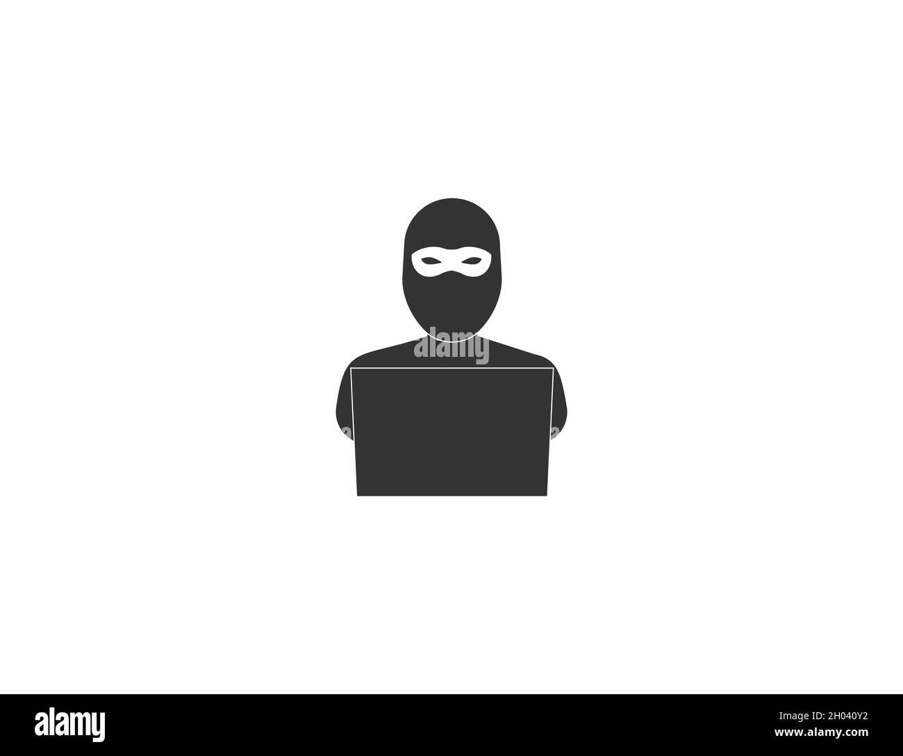 Vector illustration. flat design. Criminal robber internet icon Stock ...