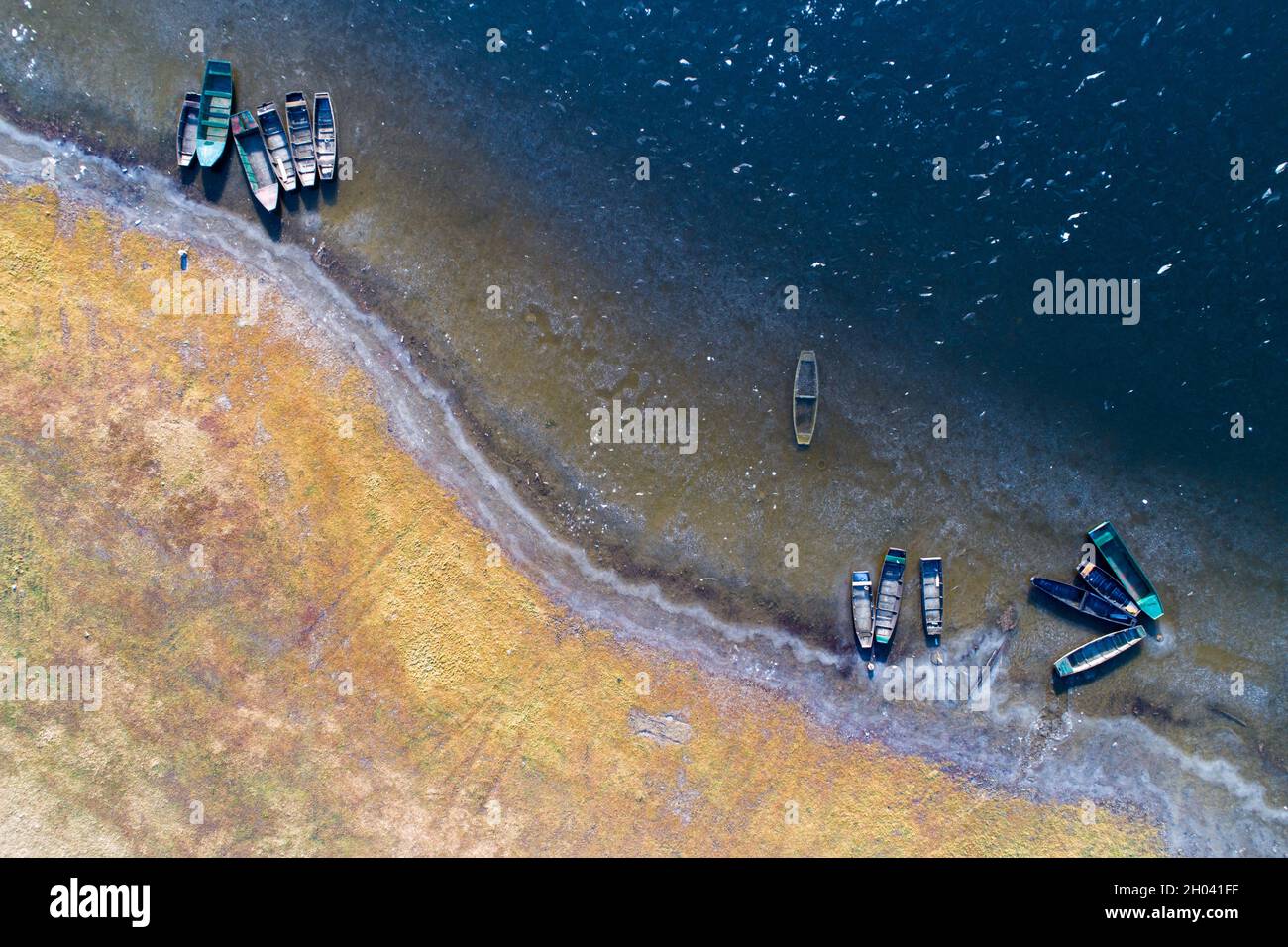 Aerial shoot fishing wooden boats hi-res stock photography and images ...