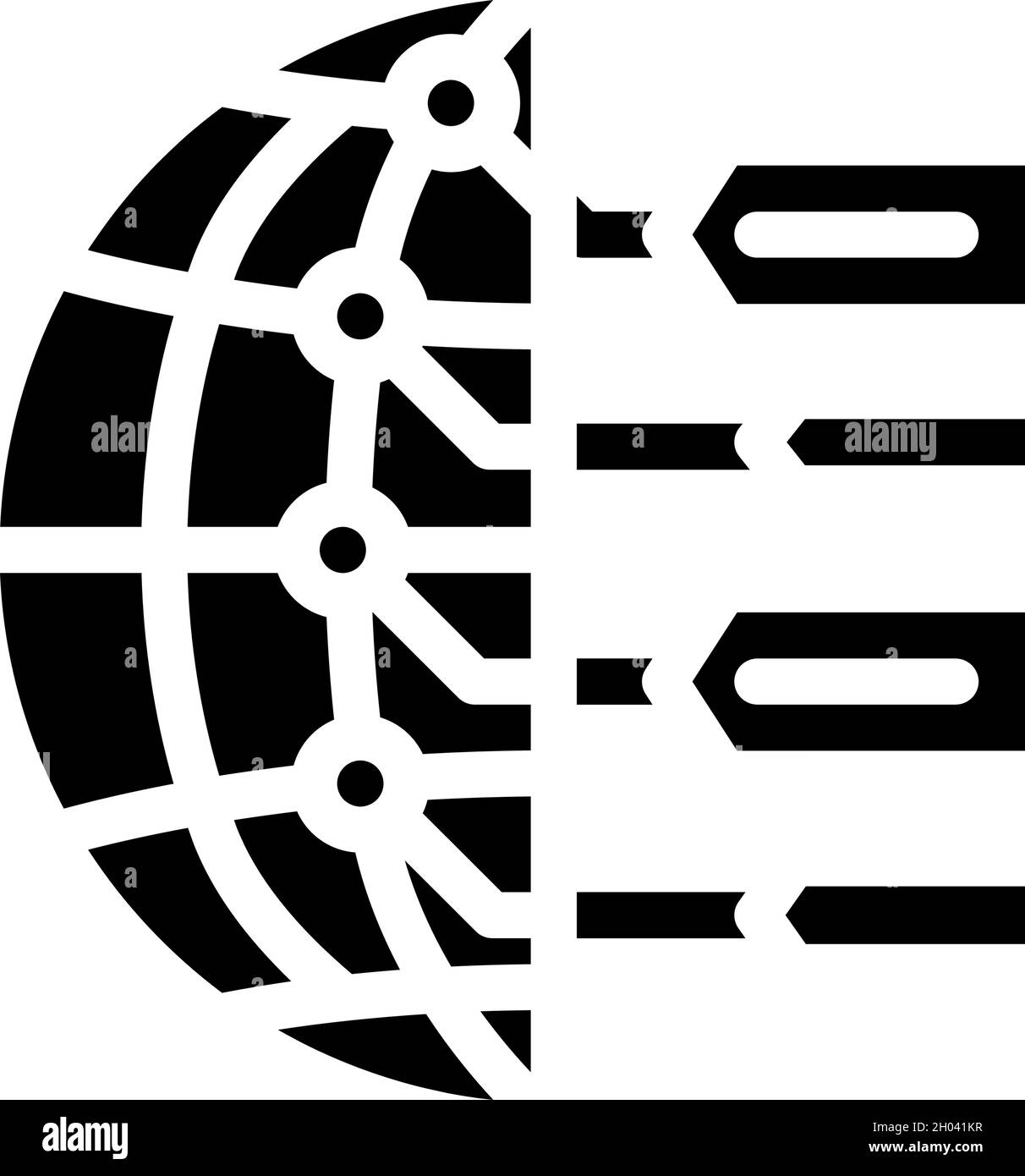 world communication glyph icon vector illustration Stock Vector Image ...