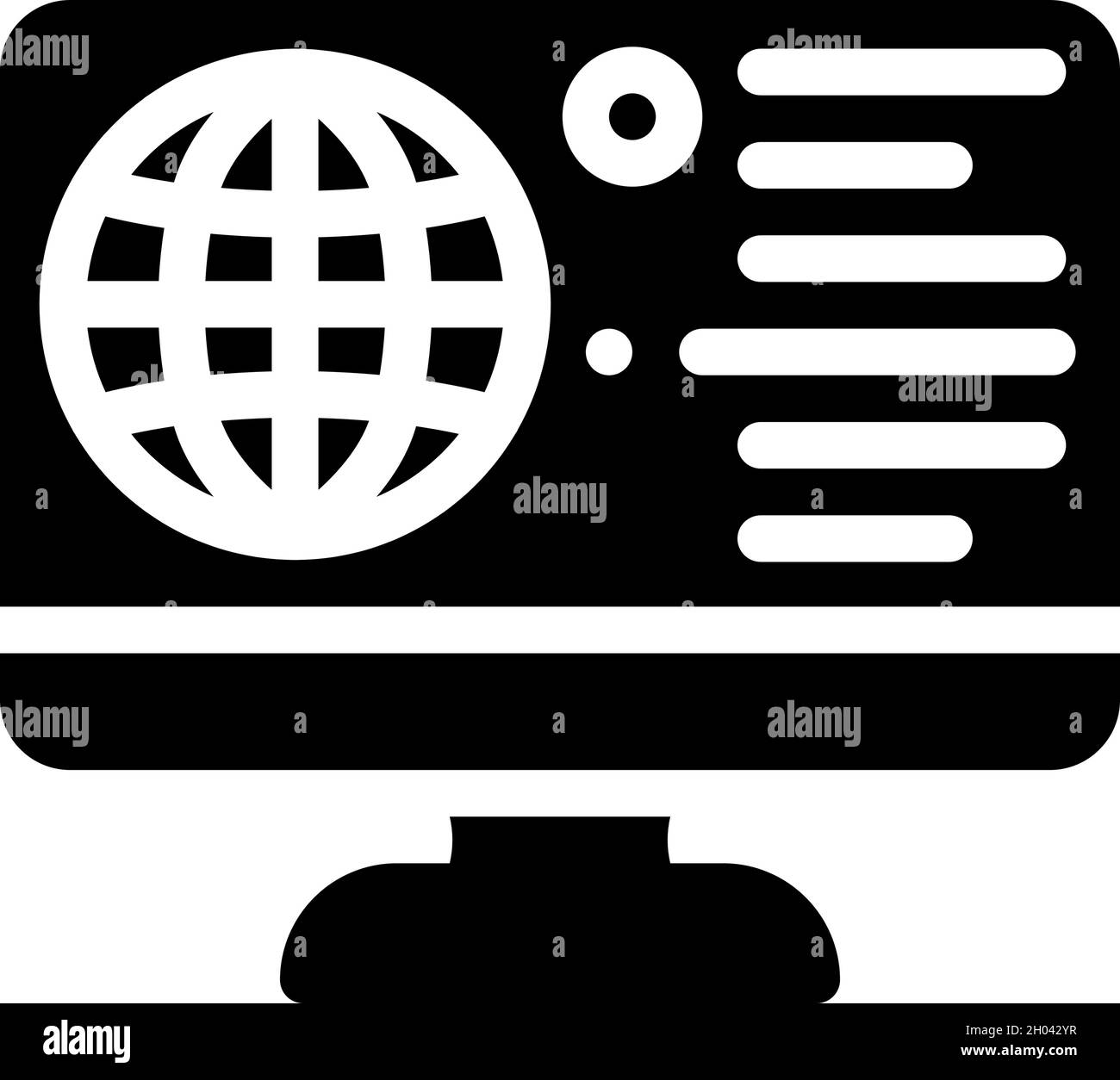 internet global network glyph icon vector illustration Stock Vector ...