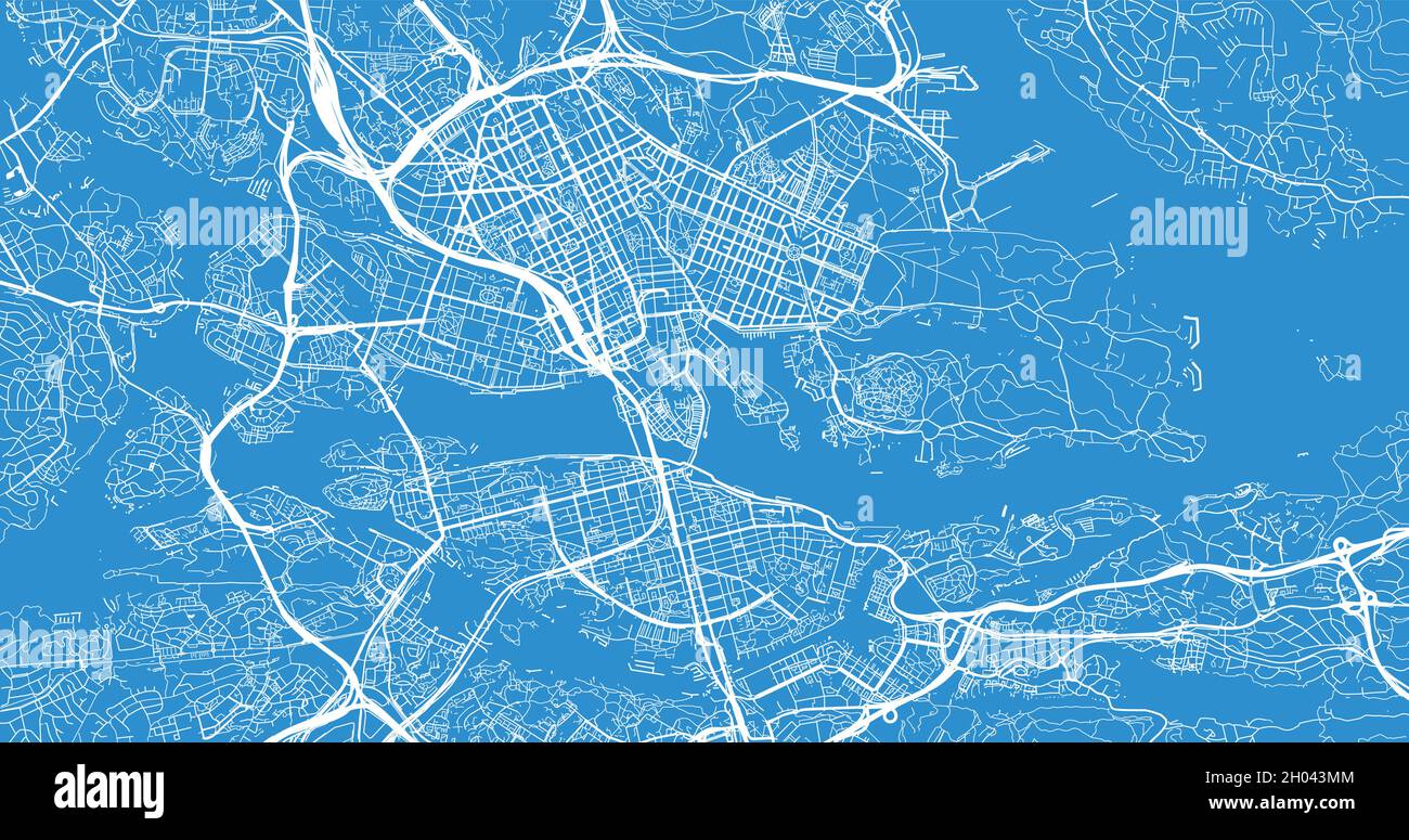 Urban vector city map of Stockholm, Sweden, Europe Stock Vector Image ...
