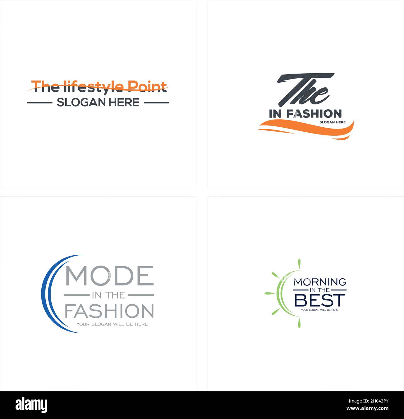 Modern fashion lettering store business logo design Stock Vector Image ...