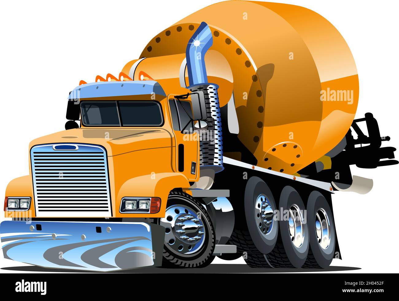 Vector Cartoon Concrete Mixer Truck Available EPS-10 vector format ...