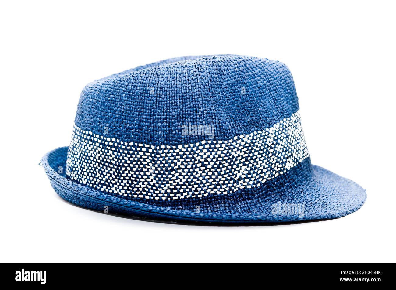 blue Trilby hat isolated Stock Photo - Alamy