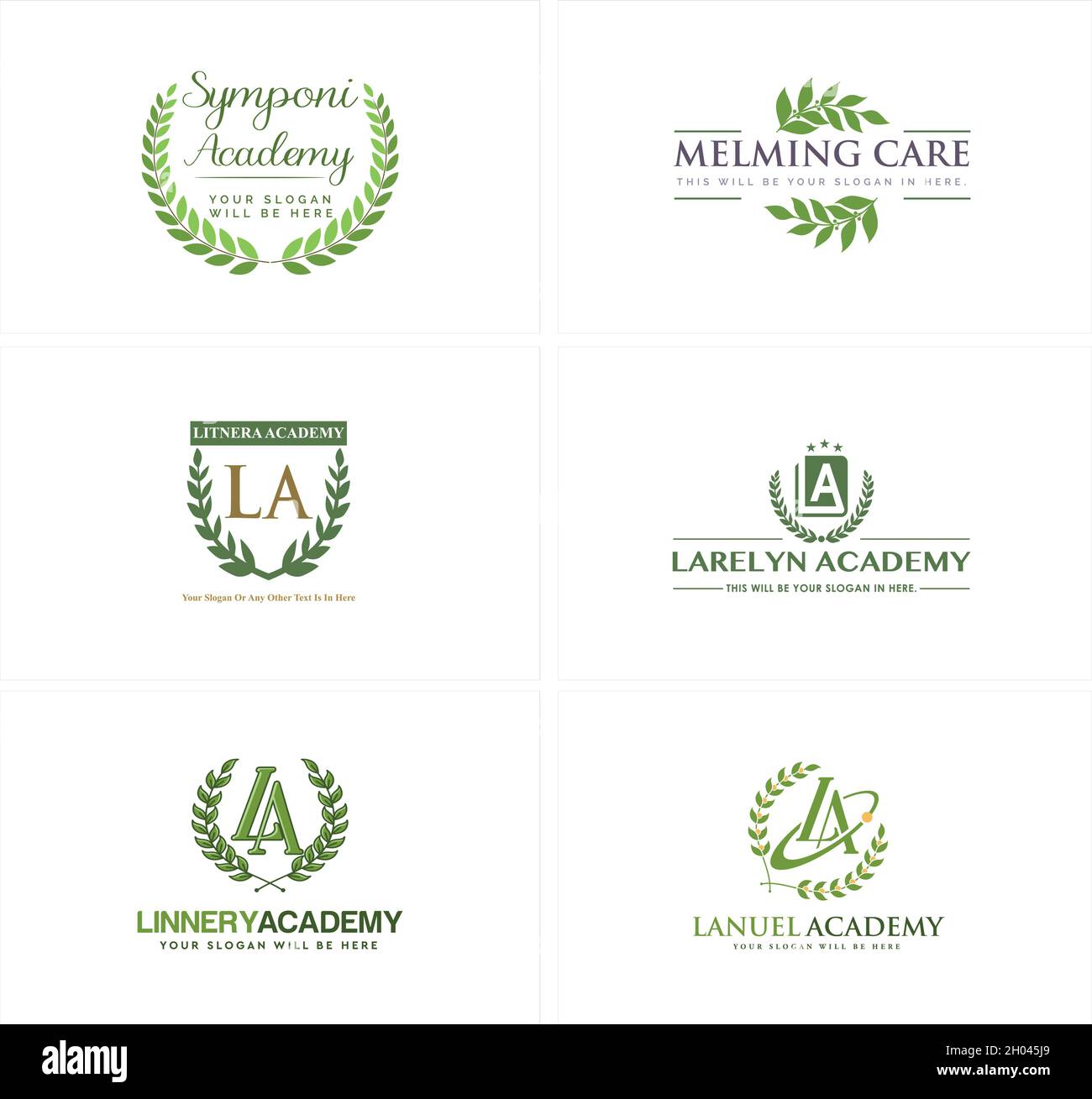 Laurel wreath icon logo Cut Out Stock Images & Pictures - Alamy