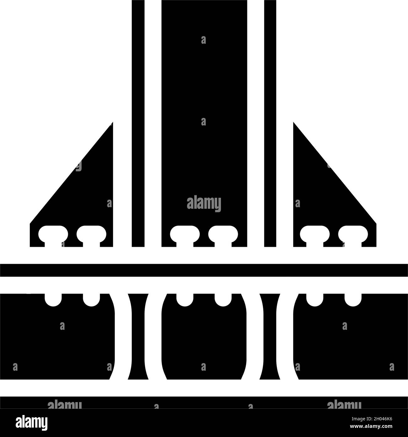 foundation metallic frame glyph icon vector illustration Stock Vector ...