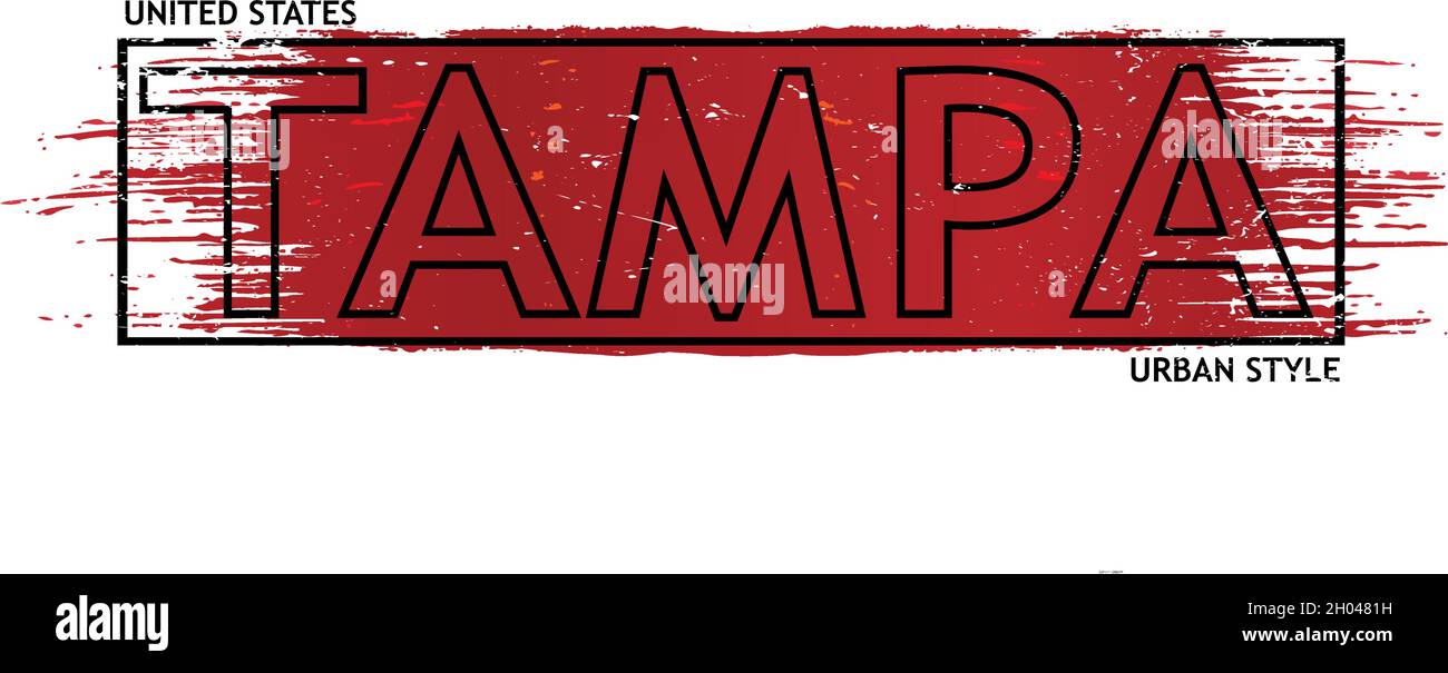 Tampa typography text banner. Vector the word tampa design. Can be used ...