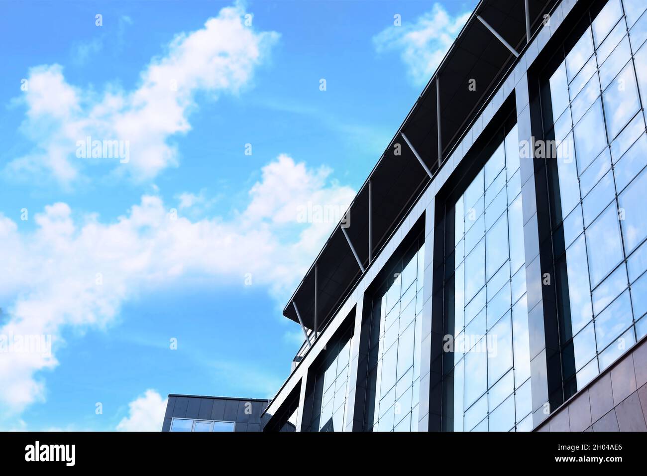 Building with tinted windows, outdoors. Modern architectural design ...