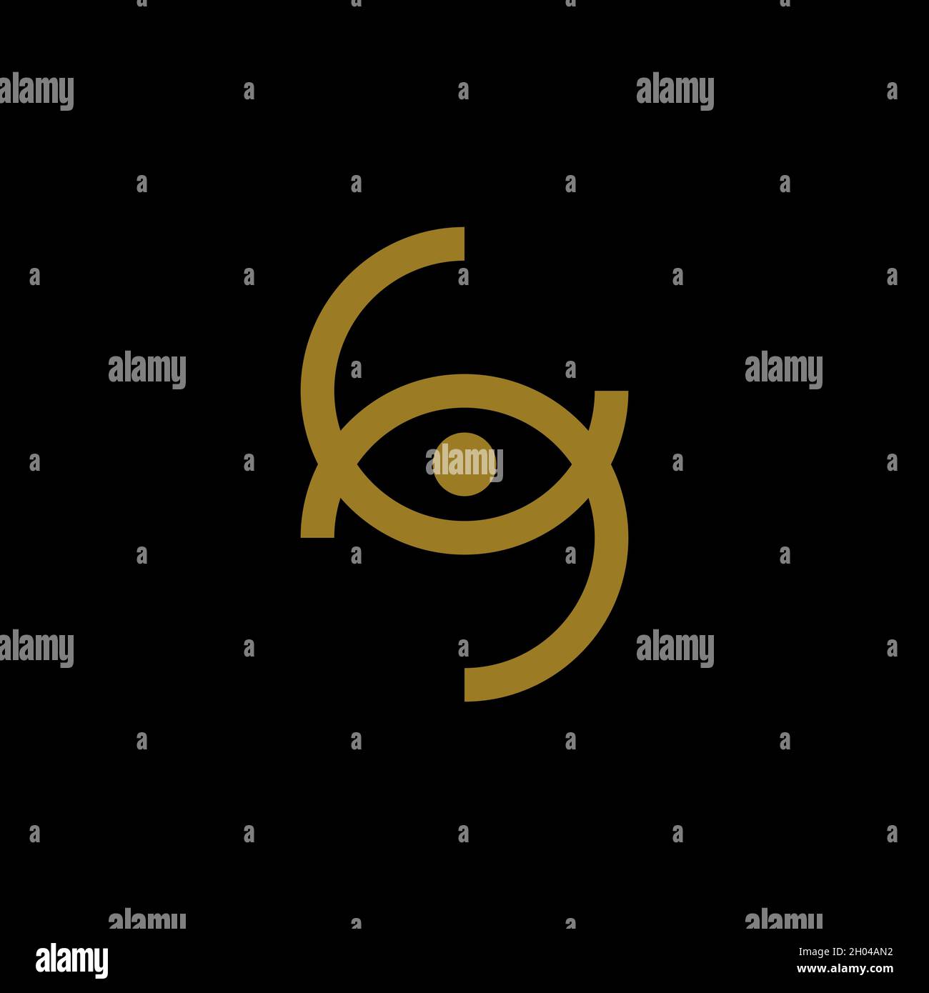 Eye minimal geometric abstract line logo for clinic. Clairvoyance ...