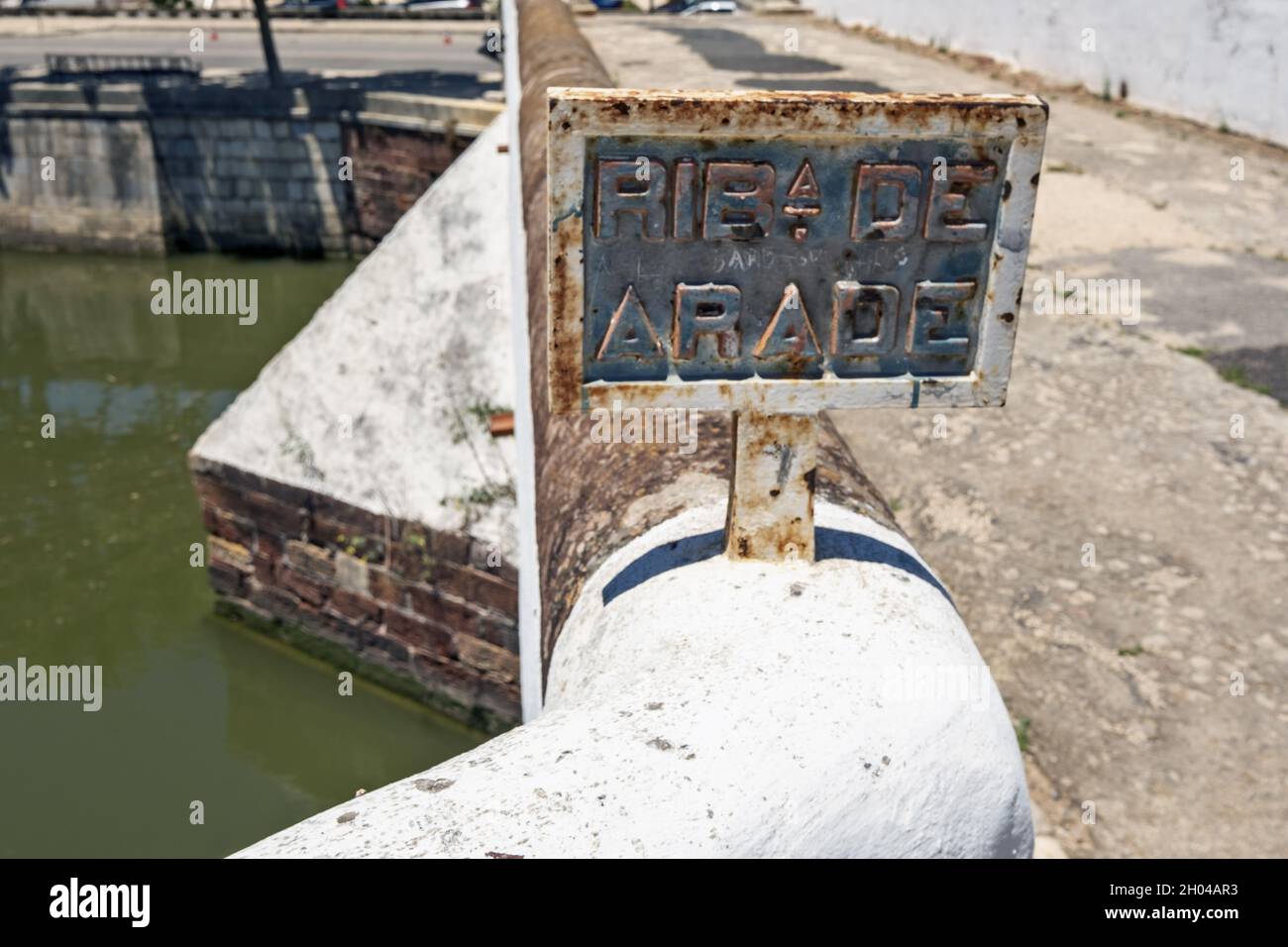 Ancient Roman Bridge Over Arade River In Silves, Algarve Portugal Stock ...