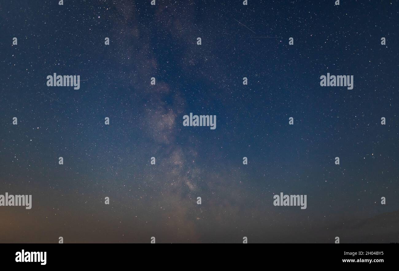 Night landscape of starry sky and milky way background Stock Photo - Alamy