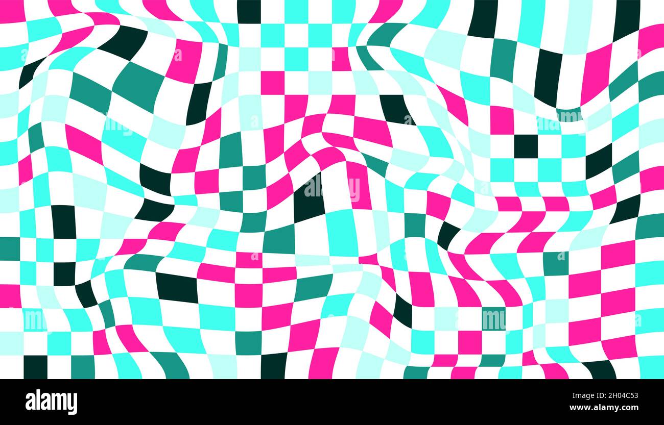 Checkered background with distorted squares Stock Vector Image & Art ...