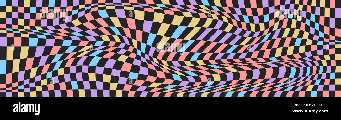 Checkered background with distorted squares Stock Vector Image & Art ...
