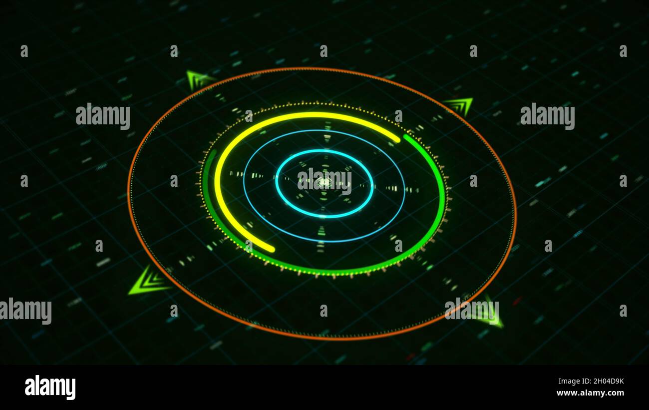 Future and innovation concept. Abstract animation of circular graph ...